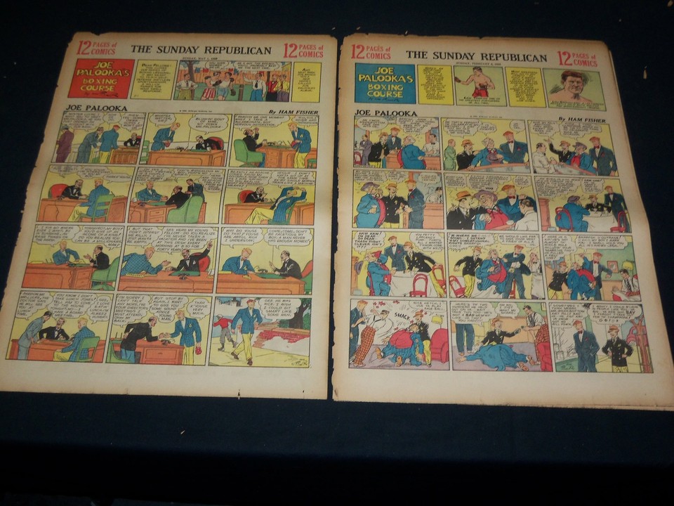 1938 THE SUNDAY REPUBLICAN COLOR COMIC FRONT PAGES LOT OF 6 - NTL 82E ...