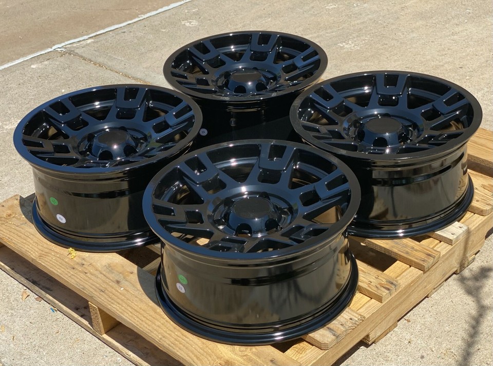 17x8 Wheels Fits Toyota 4Runner Tacoma 17 Inch 6x139 +5 Gloss Black ...