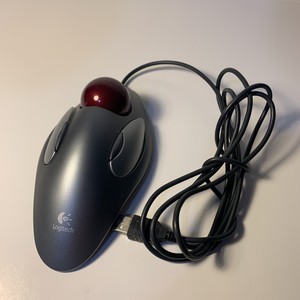 Logitech Ambidextrous Marble Mouse Roller Ball USB T-BC21 TrackBall ...