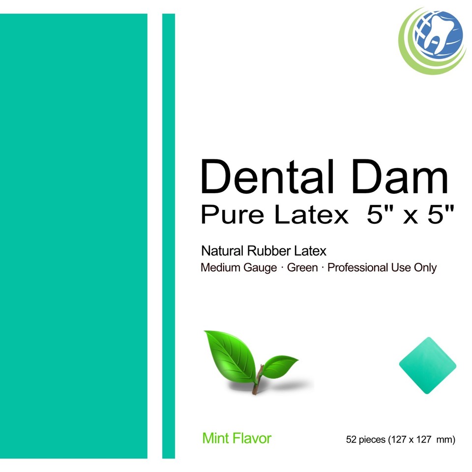 Endodontic Endo Rubber Dam Natural Latex Medium Gauge 5" x 5" Green ...