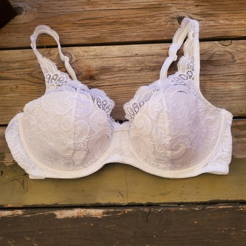 38C Playtex Secrets 4514 Love My Curves Lightly Lined White Lace ...