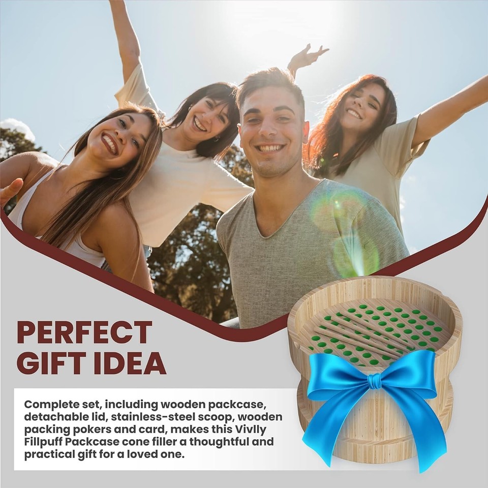 Vivlly Fillpuff Packcase Packer for King Cones Multiple Cone Loader ...