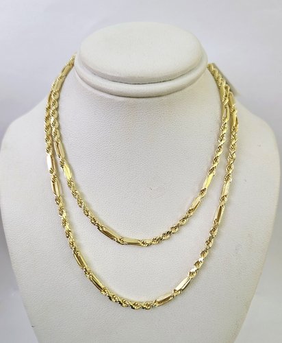 10k Gold Milano Rope Chain Necklace 24" 3mm 10kt Yellow Gold REAL | eBay