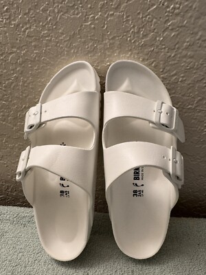 BIRKENSTOCK Arizona Womens WHITE Eva Slides BIRKS shoes Size 7 | eBay