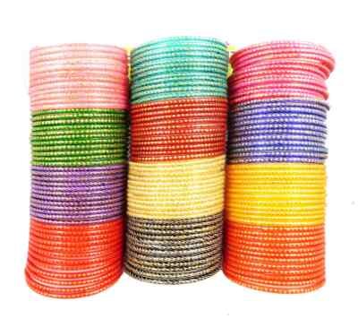 144 Bangles Multi Color Bangle 12 Pieces Each Color Of 12 Color Free ...