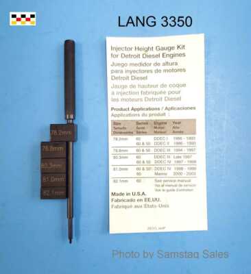Injector Height Gauge Kit Detroit Diesel 50 60 Series Engine 3350 LANG ...