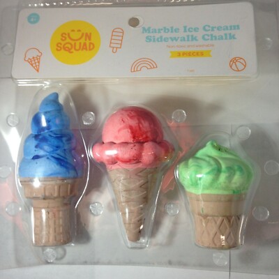 Marbled Ice Cream 3pc Chalk Set - Sun Squad | eBay