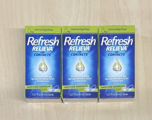 3 Refresh Relieva Lubricant Eye Drops, 0.27 Fl Oz (Pack of 3) Exp. 09 ...