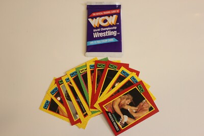 WCW 1991 Official Trading Cards One Unopened Pack and 12 Loose | eBay