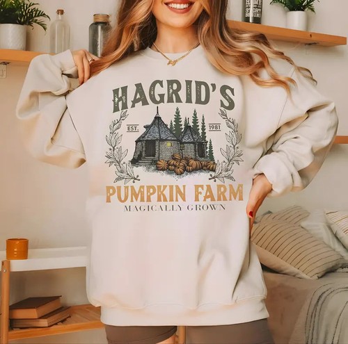 Hagrid’s Pumpkin Patch Shirt Retro Wizard Halloween Spooky Season Tee ...