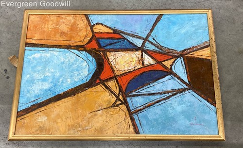 Framed Abstract Painting Signed by W. Lucas | eBay