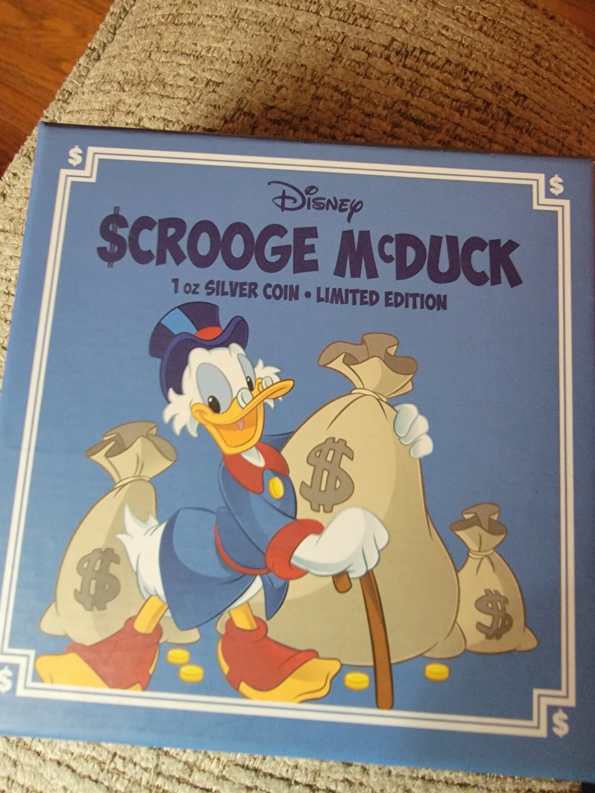 2015 Silver Scrooge mcduck Ducktales Coin bullion great toning #2456 Of ...