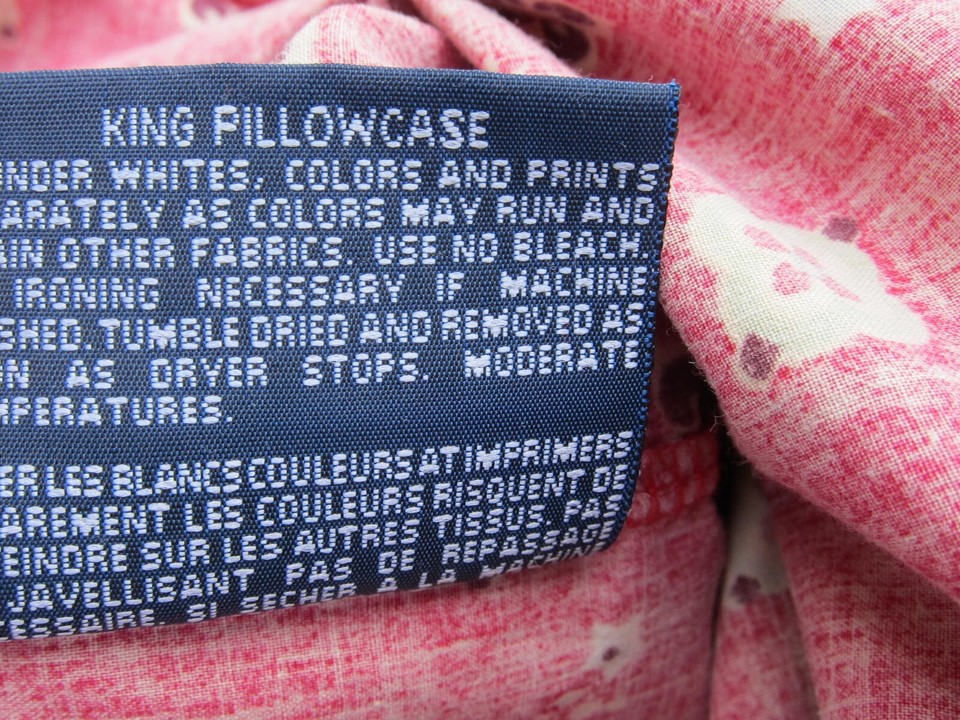 Vintage 1990's Ralph Lauren Tisbury Red KING Size Pillowcases Ruffles ...