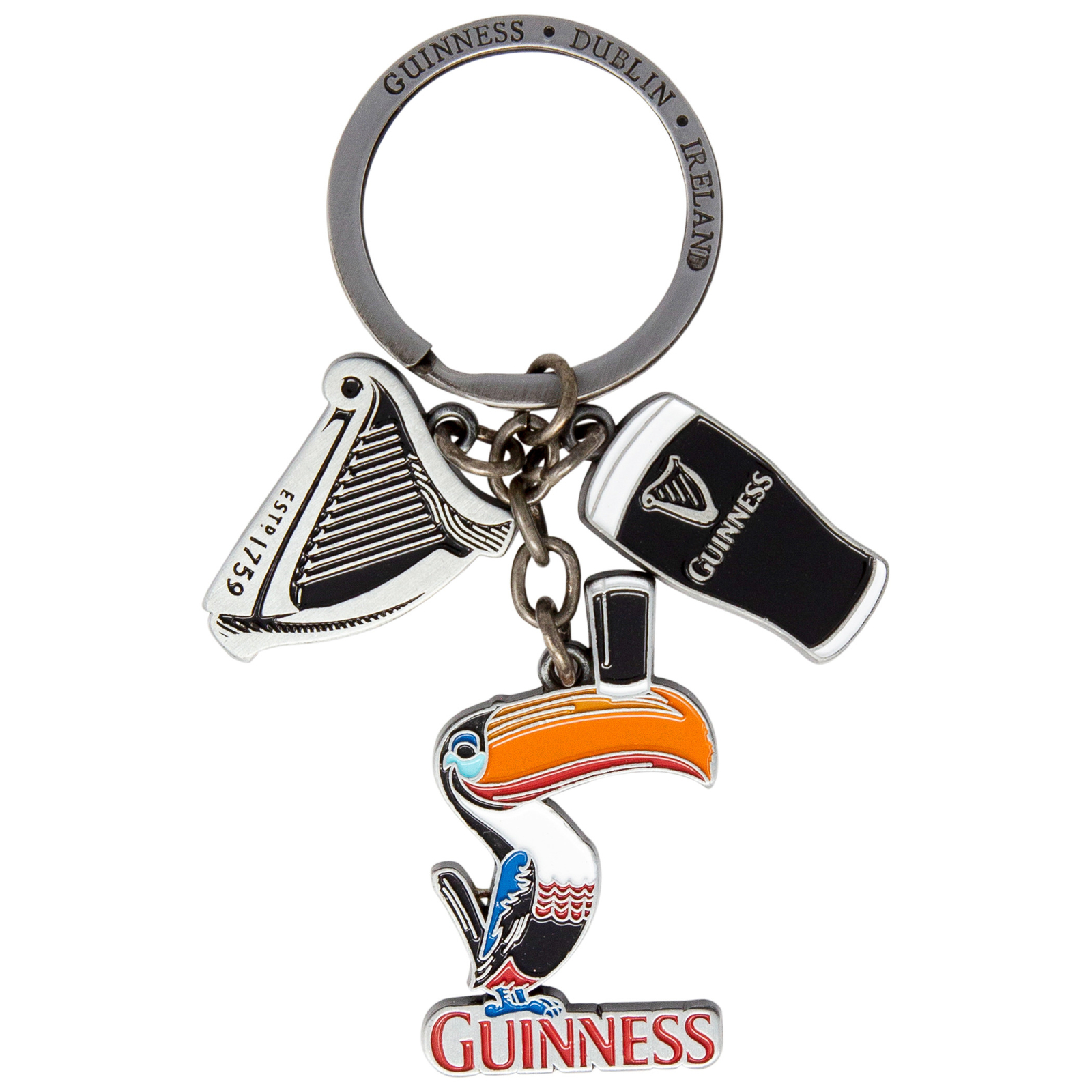 Guinness Toucan Charms Keychain Silver | eBay
