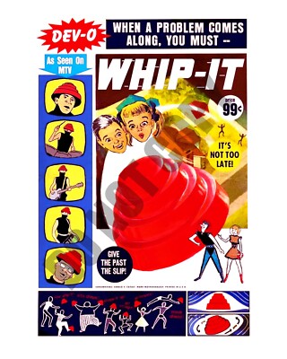 DEVO Hat MTV Music Video Whip-it Wham-O Novelty Type Magazine Ad 8x10 ...