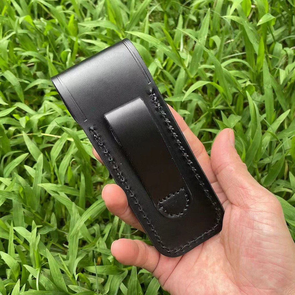 Vintage Black Leather Sheath fits a Buck 110 Pocket Knife Pouch 5 ...