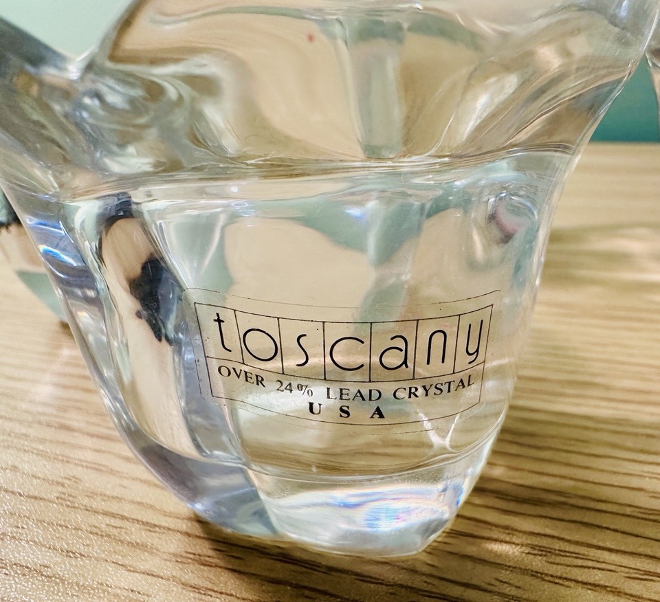 Vintage Toscany 24% Lead Crystal Tulip Votives Tea Light Candle Holders ...