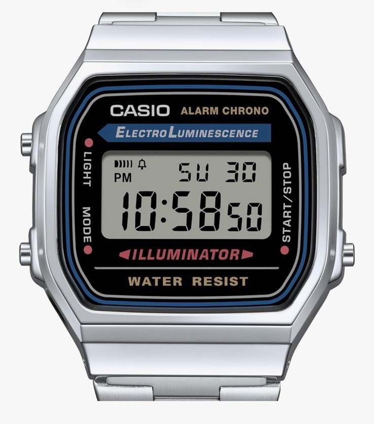 Casio Watch Casio Collection A168WA-1A2WJR Men's Silver | eBay Australia