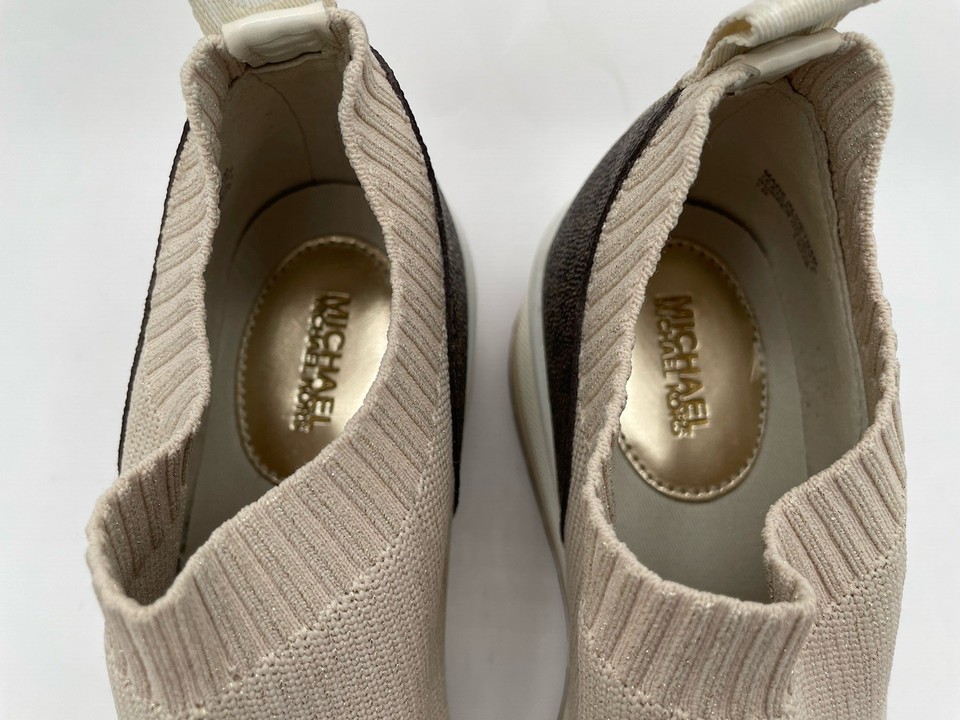 Michael Kors Skyler Classic Knit High Top Stretch Pull On Wedge ...