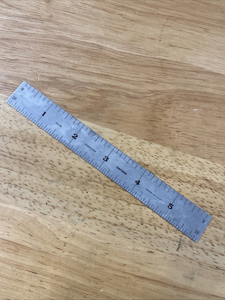 Vintage Craftsman 6" Metal Machinist Ruler 40136 Stainless USA | eBay