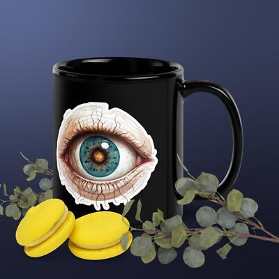 Eyeball Coffee Mug 11oz. Cup ( Double Sided ) Black | eBay