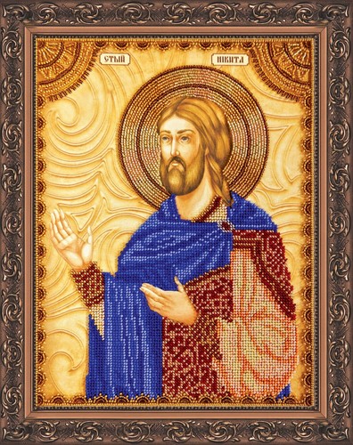 DIY Bead Needlepoint "Saint Nikita" Tapestry Embroidery Kit Orthodox ...
