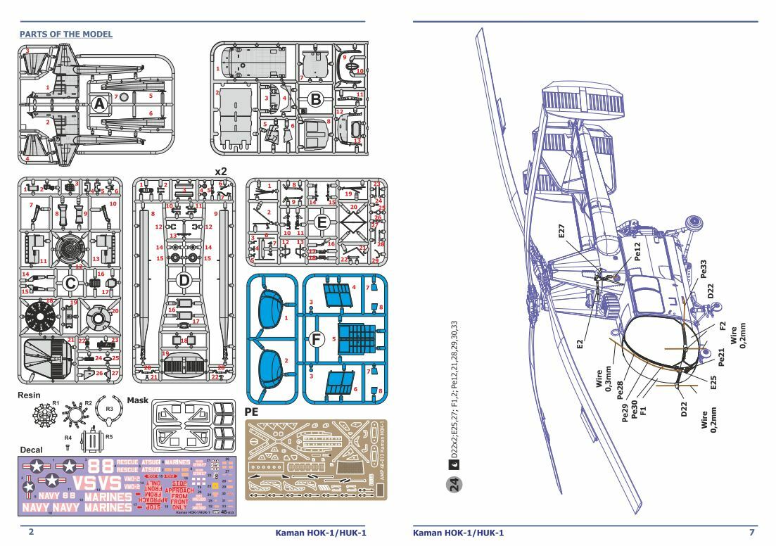 Helicopter Kaman HOK-1/HUK-1 (Plastic model kit) 1/48 AMP 48013 | eBay