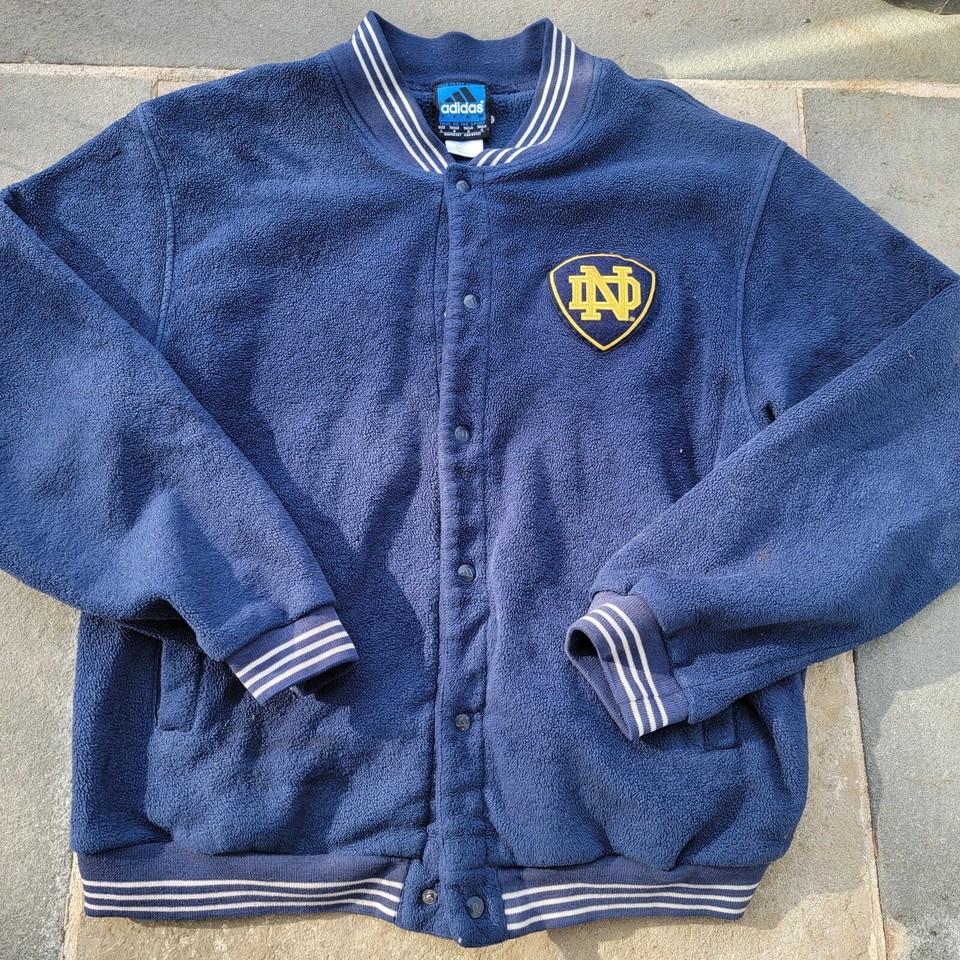 Notre Dame Fighting Irish Jacket Varsity Fleece Vintage Large | eBay