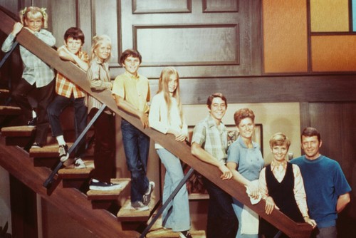 The Brady Bunch Tv Cast On Stairs Poster Print 24x18 Poster | eBay