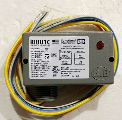Functional Devices RIBU1C RIB 10A SPDT 10-30 VAC/DC/120 VAC Enclosed ...