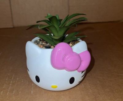 Sanrio Hello Kitty Face 3" Ceramic Mini Planter with Artificial ...