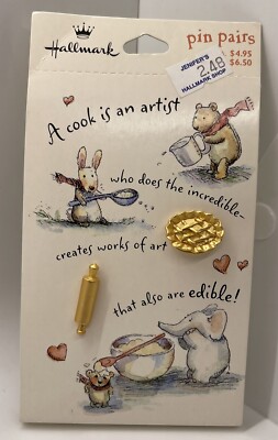 Hallmark Pin Pairs A Cook is an Artist Vintage Set of Pins | eBay