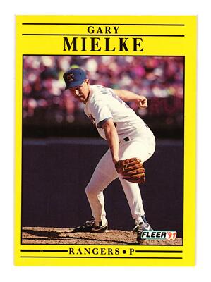 1991 Fleer #293 Gary Mielke Texas Rangers | eBay