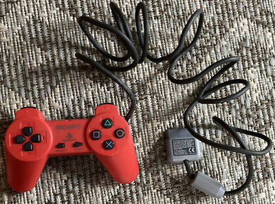 Sony PlayStation One PS1 Red Controller Videos Games | eBay