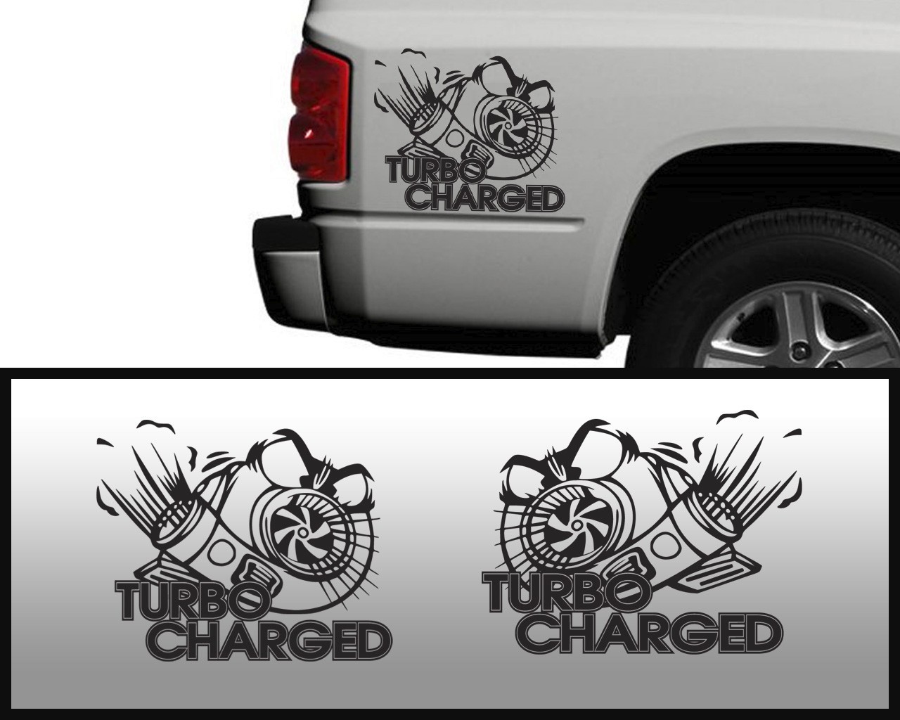 FGD Universal Angry Turbo Car or Truck Side Graphics Vinyl Decal Set 20 ...