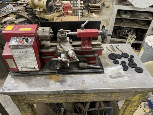 Mini Lathe Central Machinery 7” X 10” Precision Benchtop SKU # 33684 ...