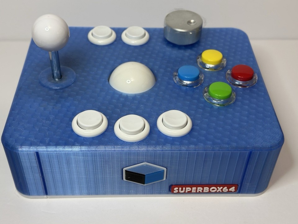 USB 3 Button Trackball, Ice Blue Joystick Spinner, Retro Arcade Game ...