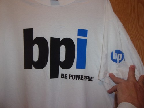 Weight Lifting Barbells white XL t shirt bpi be powerful | eBay