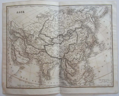 1838 ORIGINAL MAP OF ASIA, CHINA, KOREA, INDIA, TIBET, JAPAN, MIDDLE ...
