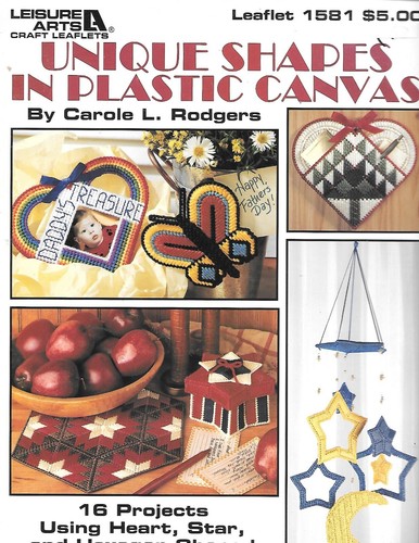 Leisure Arts #1581 Unique Shapes in Plastic Canvas | eBay