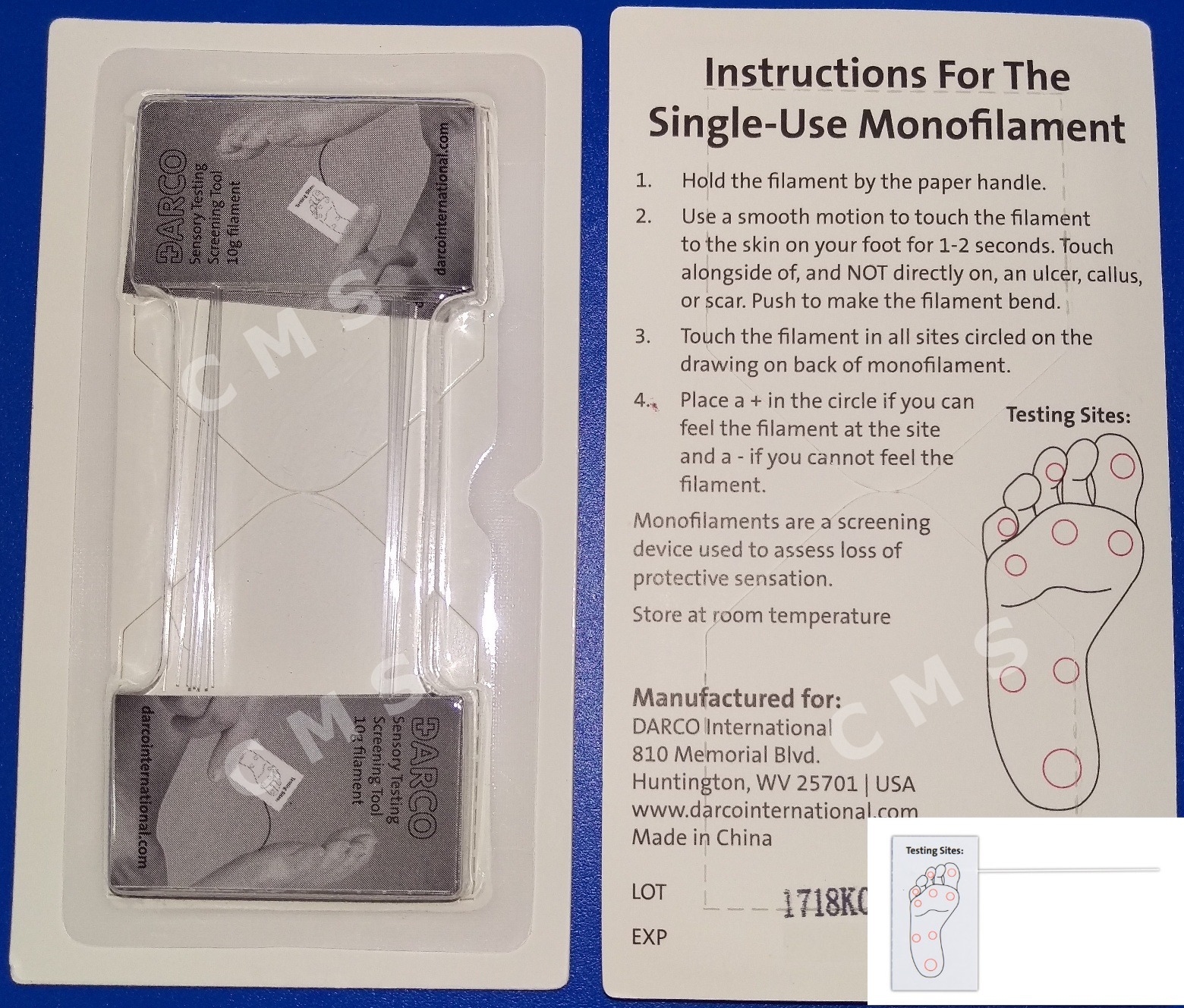 DARCO Foot Filament 5.07 ( 10g ) Weinstein Monofilament Sensitivity ...