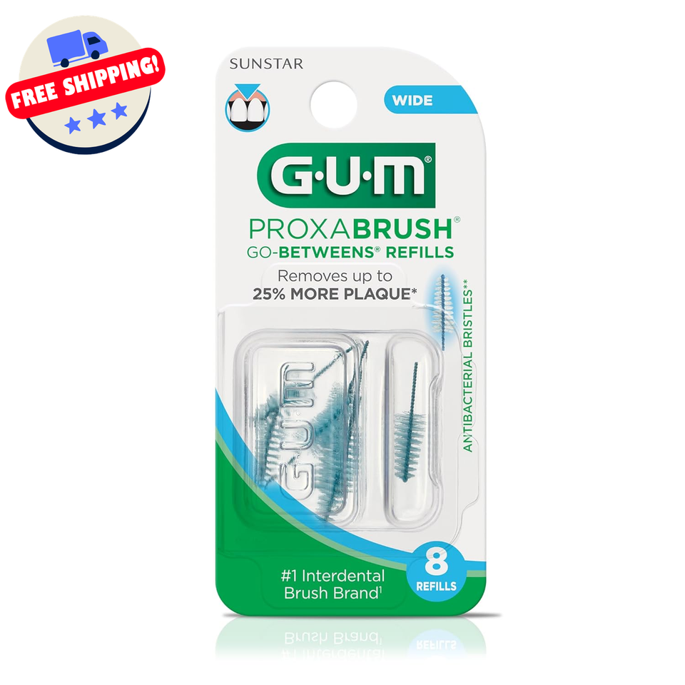 GUM Proxabrush Go-Betweens Refills - Reusable Interdental Brushes ...