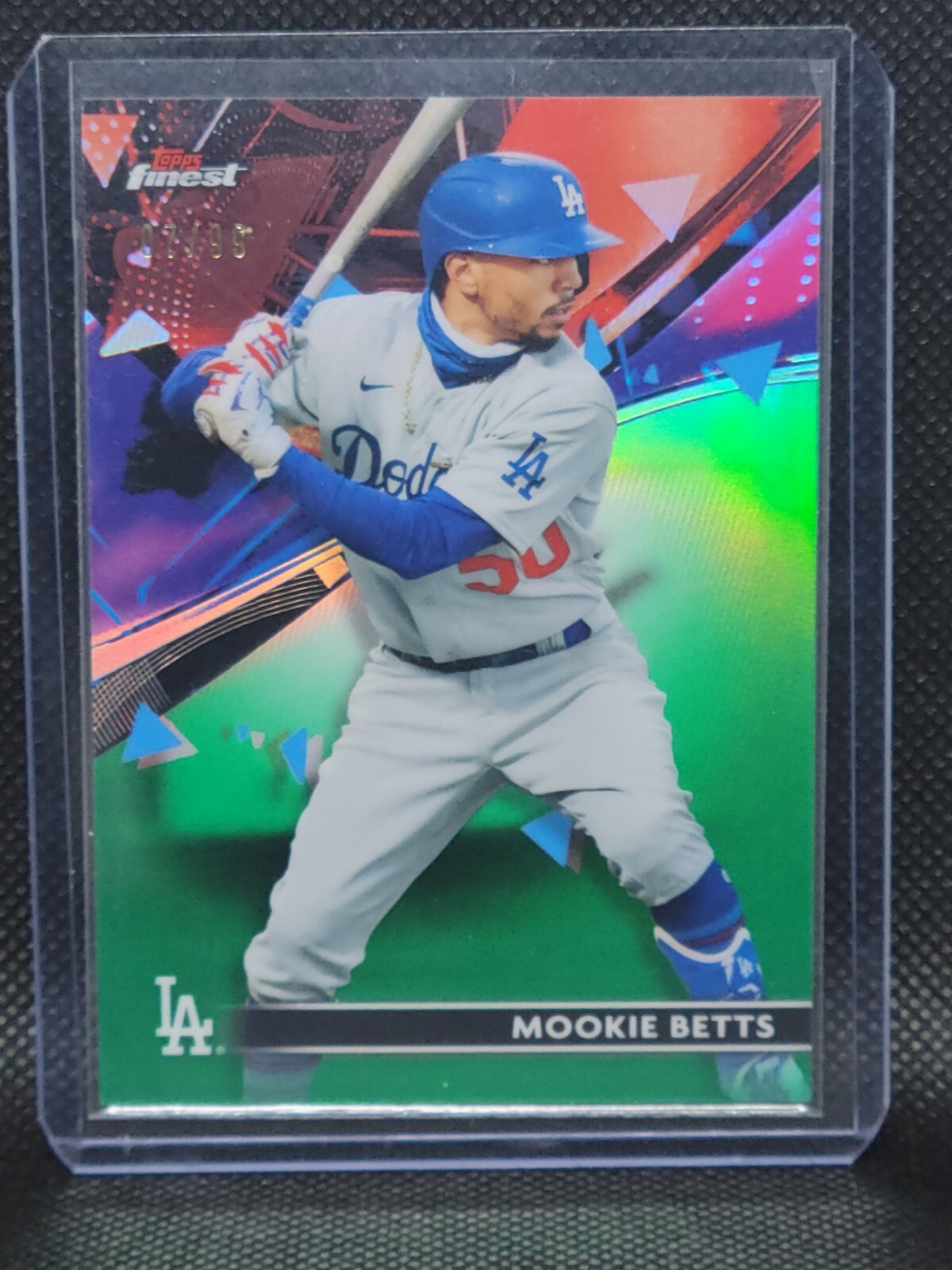 2021 Topps Finest - Green Refractor #68 Mookie Betts /99 for sale ...