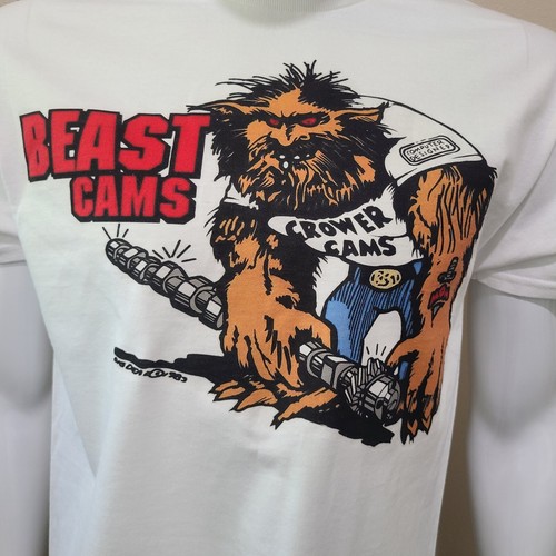 Vintage DRAG/GASSER/SPRINT/NASCAR/MIDGET RACE T shirt CROWER BEAST CAMS ...