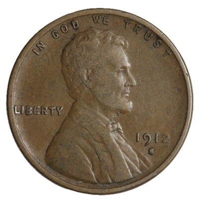 1912-S Lincoln Wheat Cent Penny F/VF Complete Your Album!! | eBay