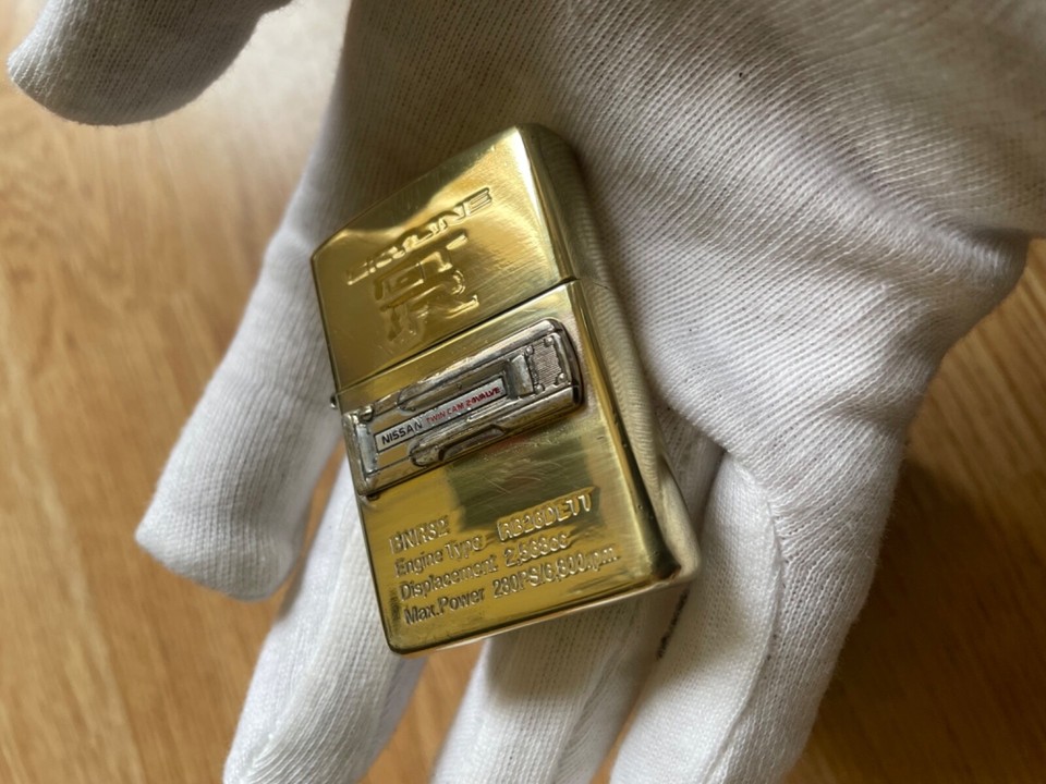 NISSAN SKYLINE GTR GOLD RB26 BNR32 zippo lighter RARE NISMO JDM R32 R33 ...