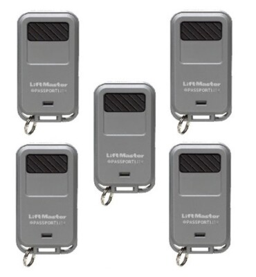 Liftmaster PPLK1, 5-PACK Passport Lite 1-Button Keychain Remote Control ...