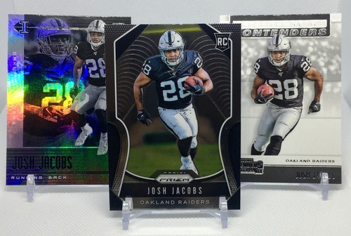2019 Josh Jacobs Rookie Card Lot (x3) - Prizm, Illusions - Las Vegas ...