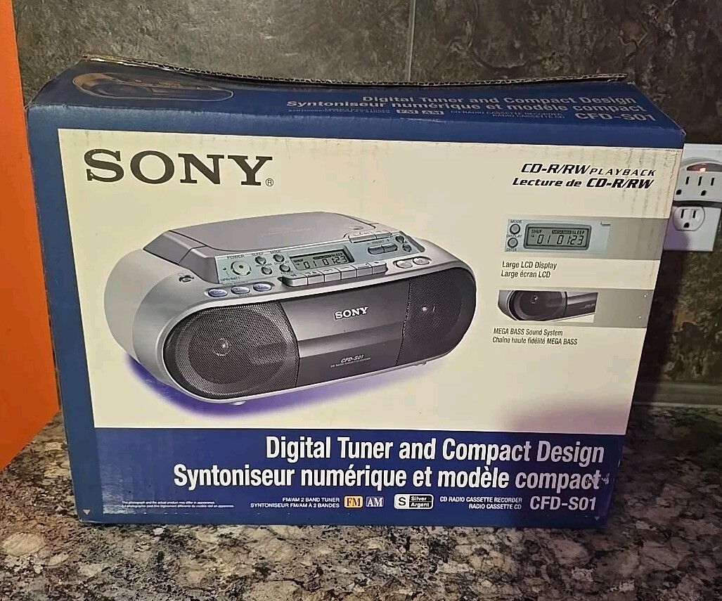 Sony CFD-S01 CD/Radio/Cassette Boombox for sale online | eBay