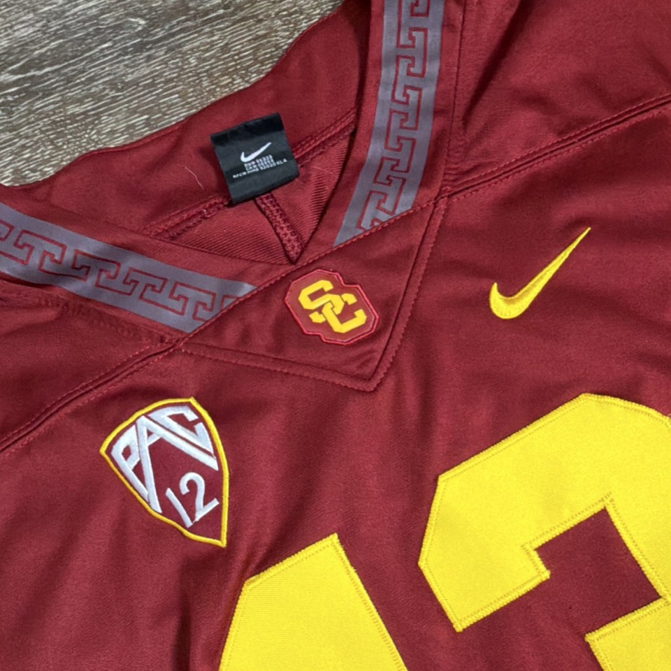 Nike USC Trojans Williams #13 PAC-12 Football Jersey Red Yellow Size L ...